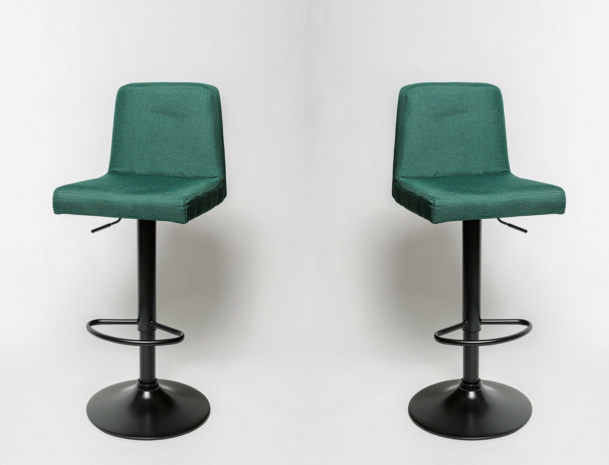 ЦМ Барные стулья, 2 шт. BN 1280P зеленый, текстиль, для дома, бара и кафе