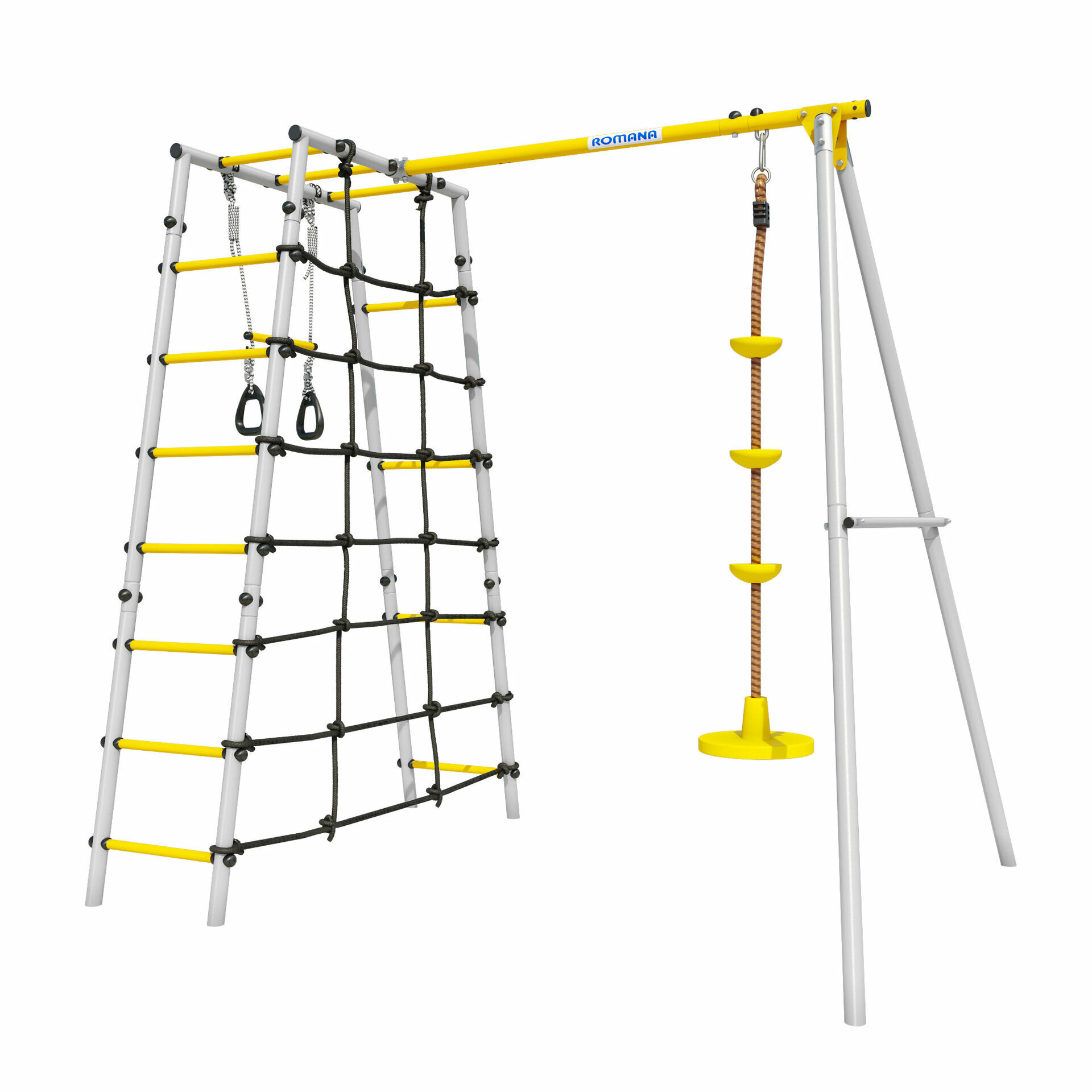 Спортивно-игровой комплекс Romana D1, качели-диск 103.31.06, металл, серые/желтые