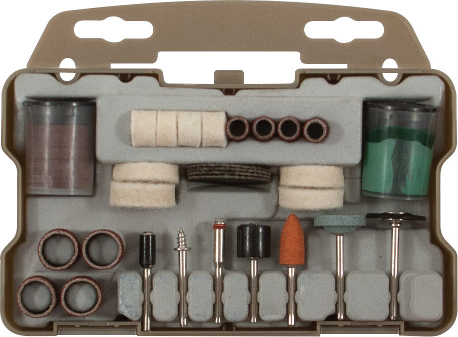 Набор корщетки/шарошки в чемоданчике FIT 36493, 64 шт, FIT