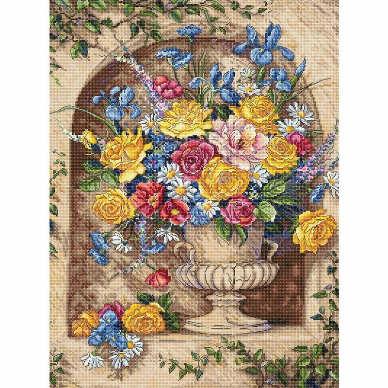 Набор для вышивания LetiStitch #L8079 Neo Classic Alcove (Альков в неоклассическом стиле), Счетный крест, 32 х 42 см