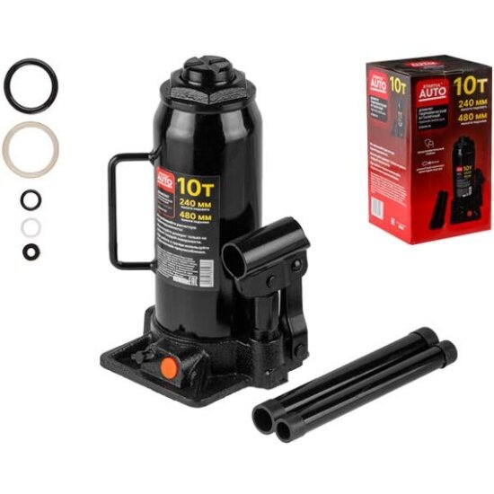 Startul Домкрат гидравлический 10т бутылочный 240-480мм AUTO (ST8019-10) (h min 240мм, h max 480мм)