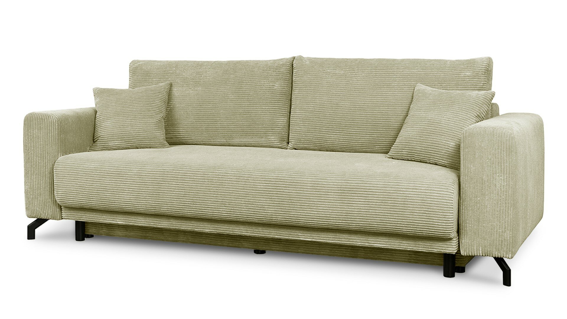 Диван Сенлин Лайт Cilium Cream NEW 252x103x90 см, кремовый Вельвет, еврокнижка Фиеста