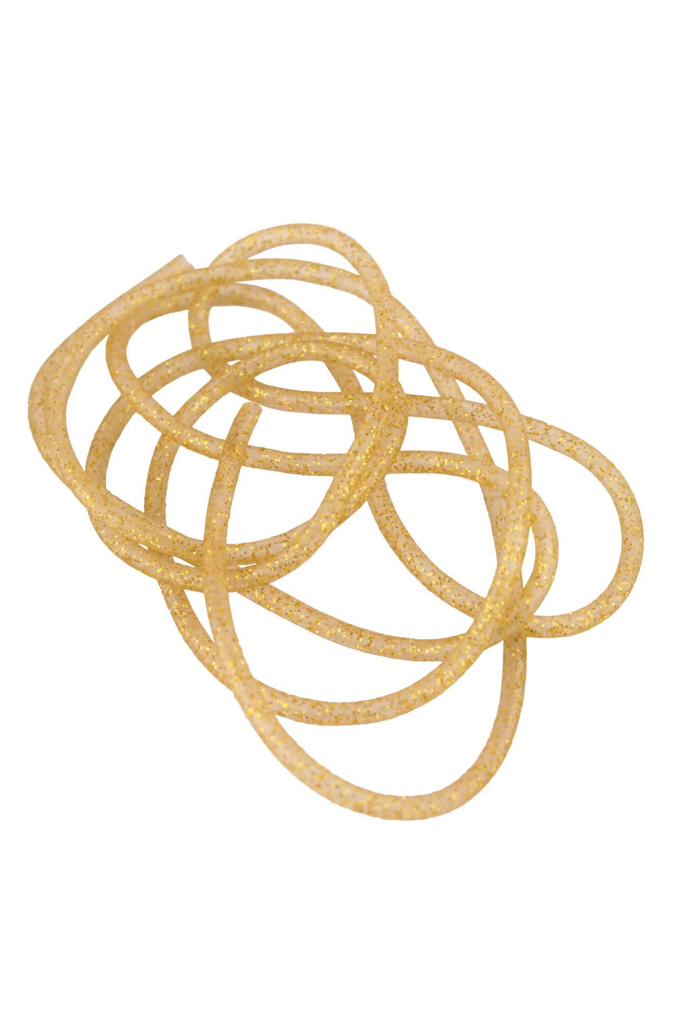 Кембрик Три Кита d 1,5х2,5 золото с блестками, длина 1 м, декоративная нить для рукоделия