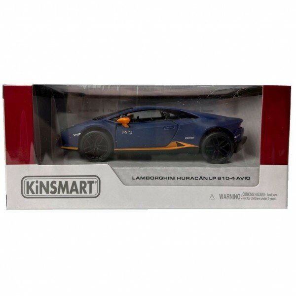 Машинка игрушечная Kinsmart Lamborghini Huracan LP 610-4 Avio 1:36 (синяя), арт. КТ5401/4