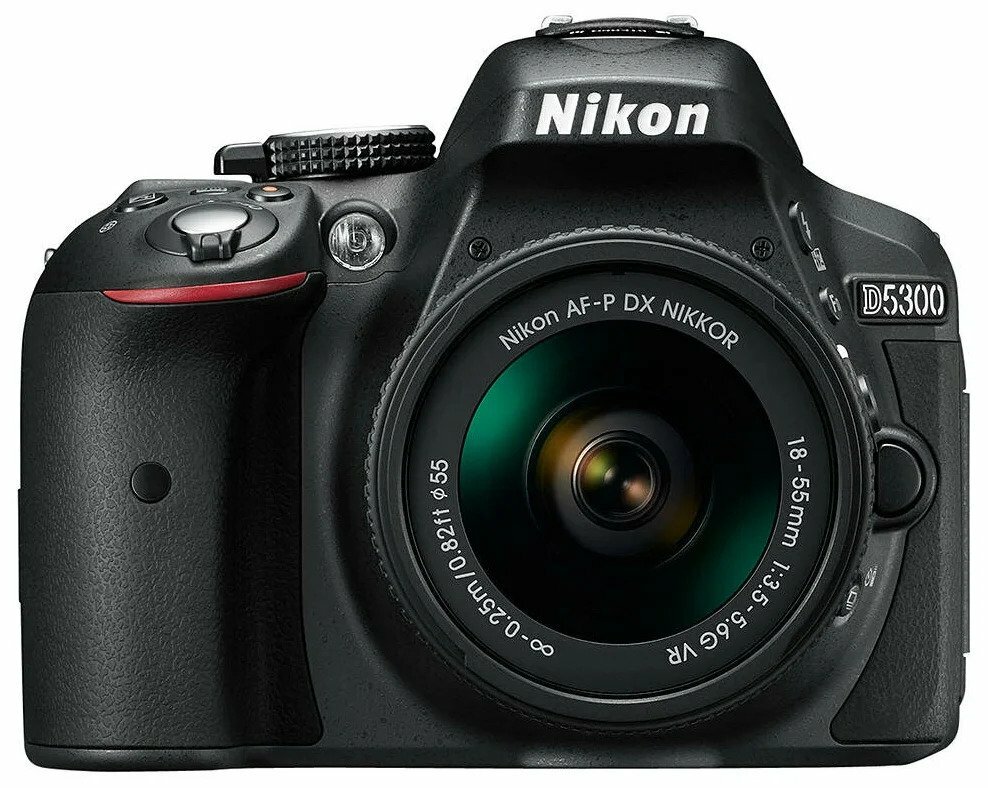 Фотоаппарат Nikon D5300 Kit AF-P DX 18-55mm F/3.5-5.6G VR, черный