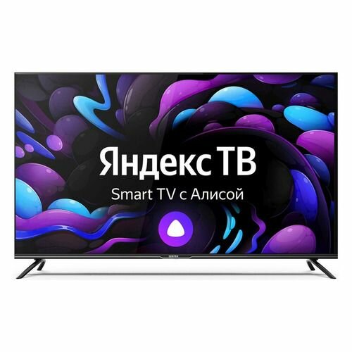 65" Телевизор CENTEK CT-8565, 4K Ultra HD, черный, смарт ТВ, Яндекс. ТВ
