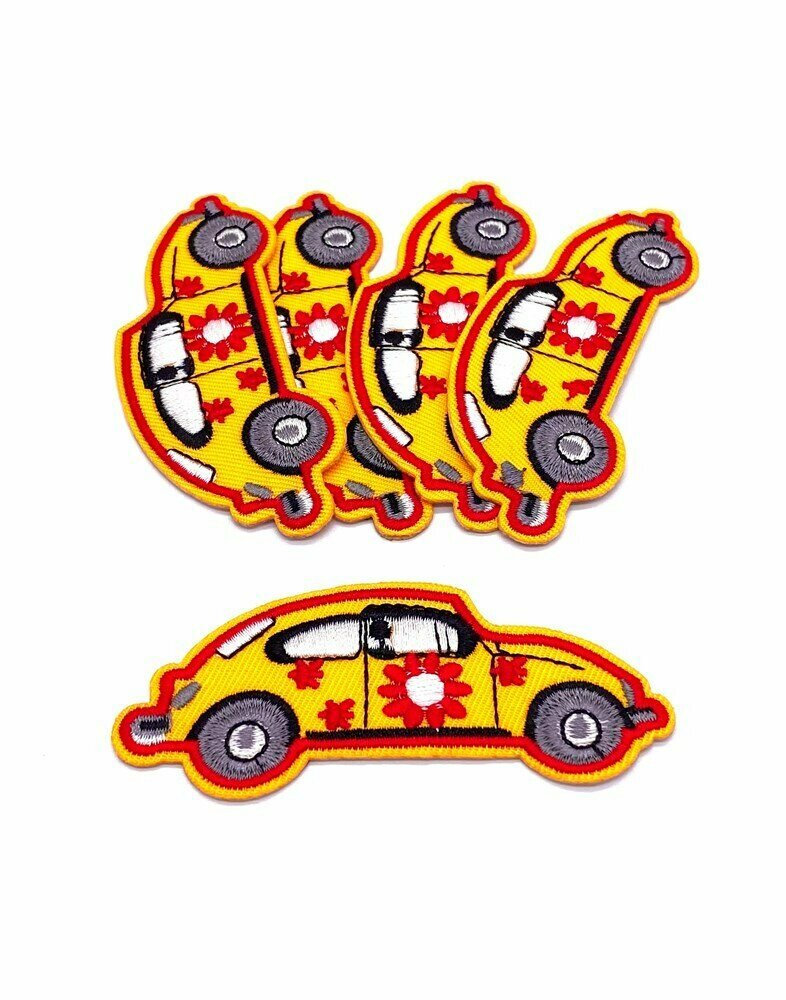 Термоаппликация (термоаппликации на одежду) Автомобиль 35х85мм упак.5 шт