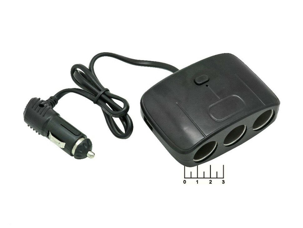 Прикуриватель-3 + 2USB Olesson 1635 автомобильный (3-418)
