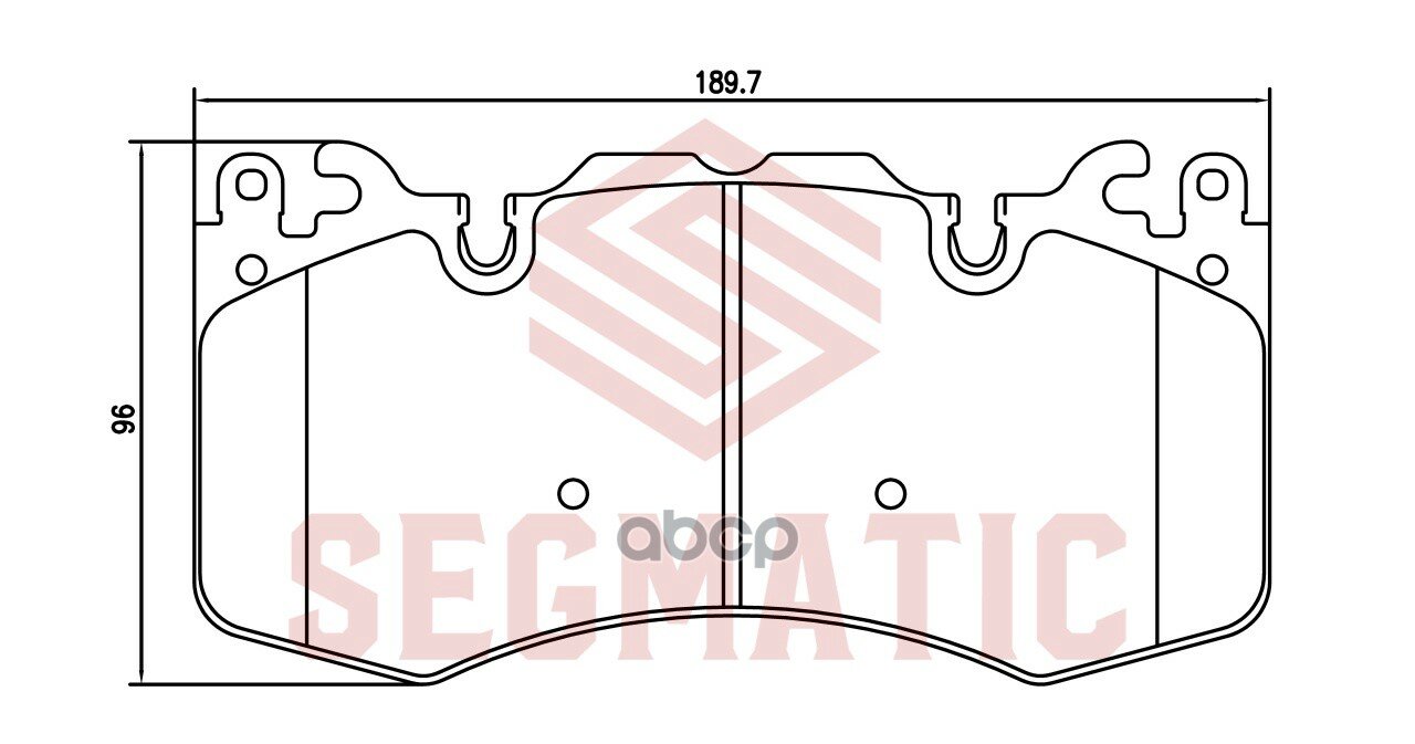 Колодка торм. диск. пер. LAND ROVER Discovery IV LA 4.2L 07-, 4.4L 13-, 5.0L 09-12, Range Rover IV 4.4L [189.6*96*16.6] SEGMA.