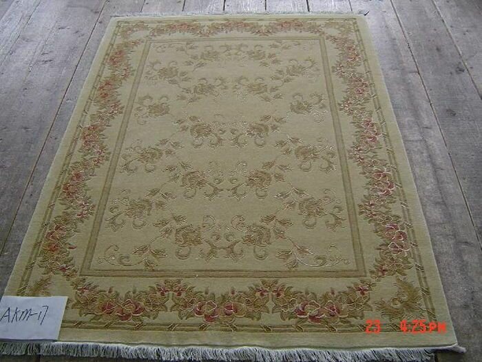 Ковер шерстяной изготовлен в Китае на пол 170х240 см бежевый классический ворс 10 мм 111698 Kover-Russia