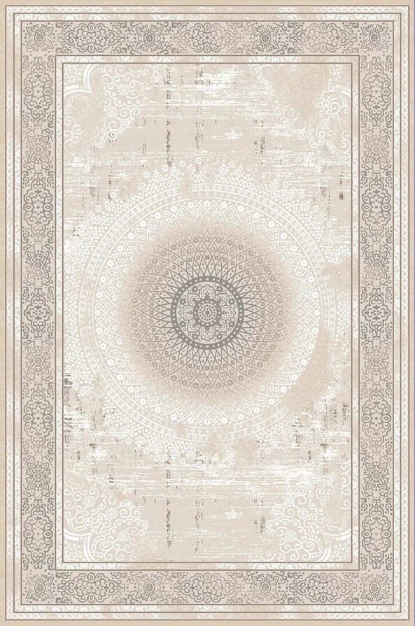 Ковер турецкий на пол в гостиную в спальню 200х300 см бежевый современный ворс 8 мм 292932 Kover-Russia