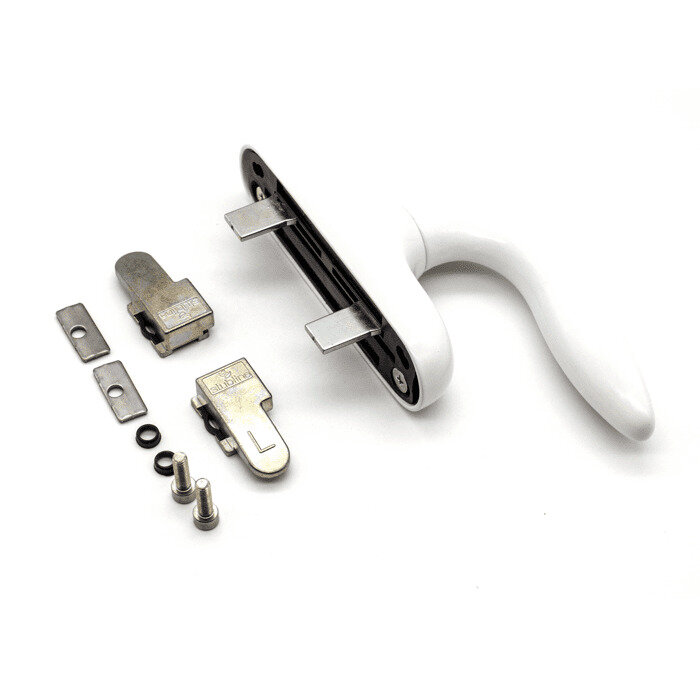 Ручка оконная управляющая поворотная белая