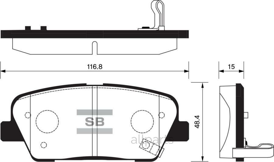 SANGSIN BRAKE SP1247 Колодки тормозные (Сзади) Hyundai Elantra 10-16 / Santa Fe 05-21