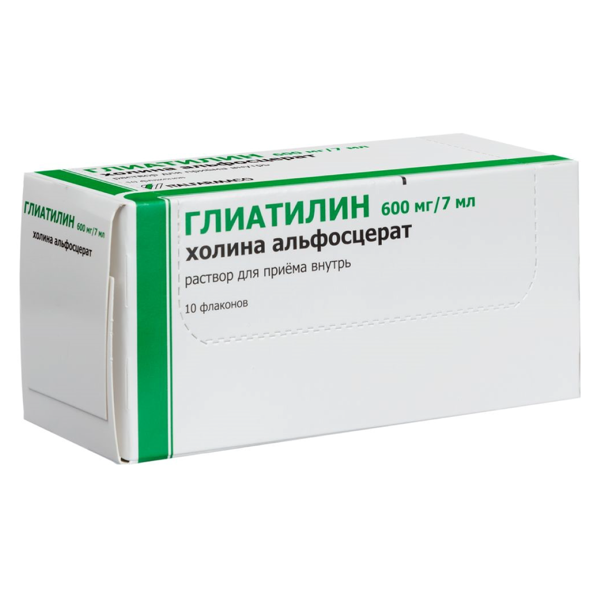Глиатилин, раствор 600 мг/7 мл, флаконы 7 мл, 10 шт.