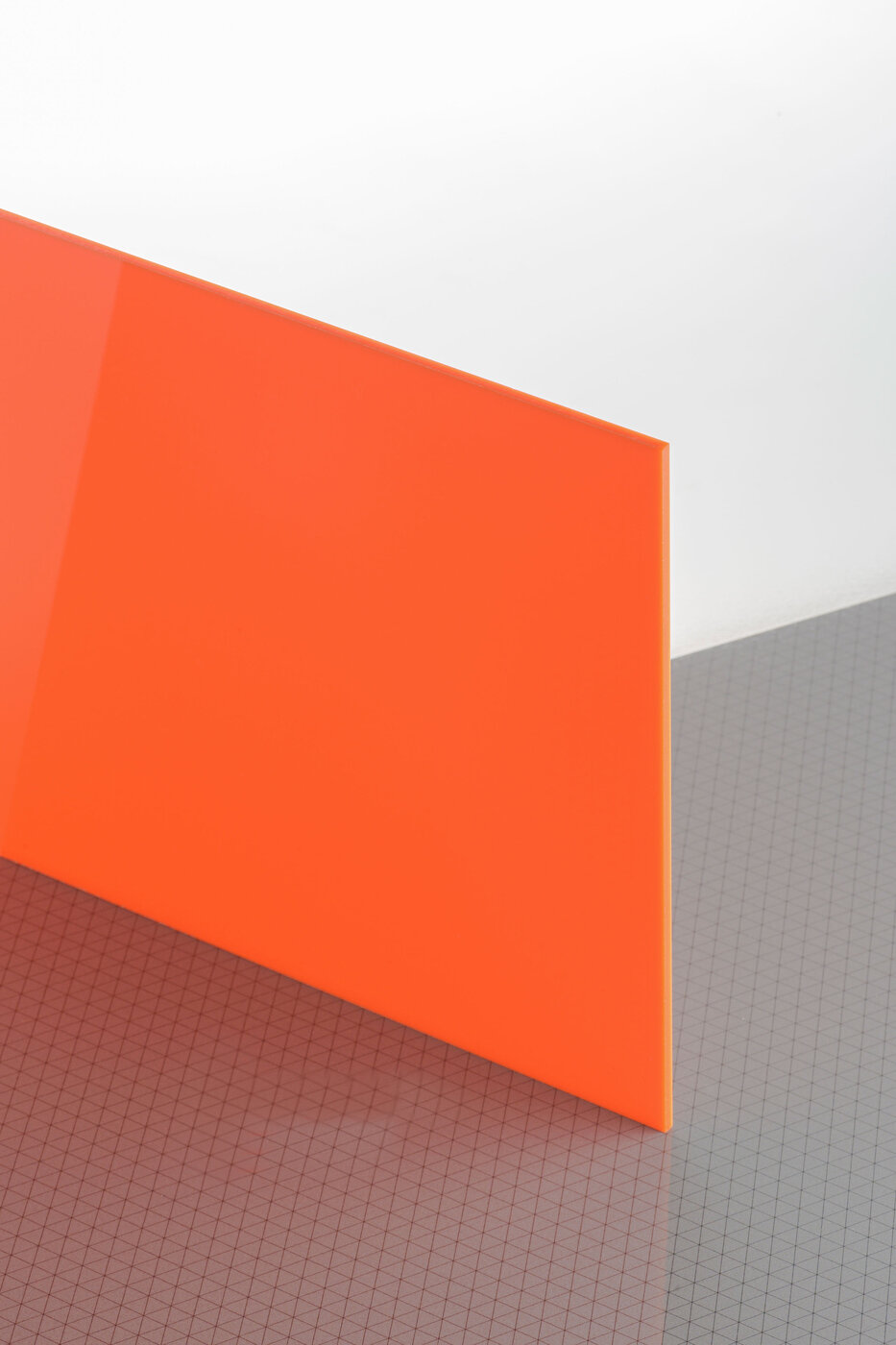 Оргстекло оранжевое 3 мм, квадрат 22 см, 1 шт.