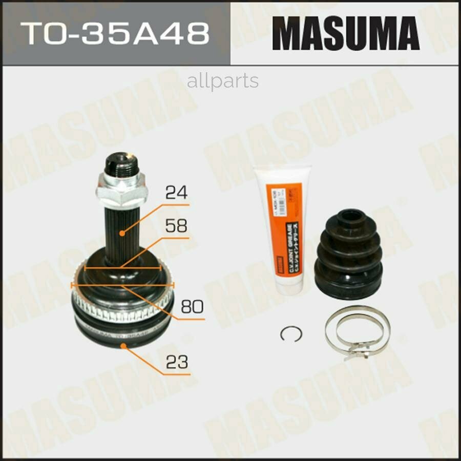 MASUMA TO-35A48 ШРУС наружный к-кт!\ Toyota Yaris 1.3 16V 99>