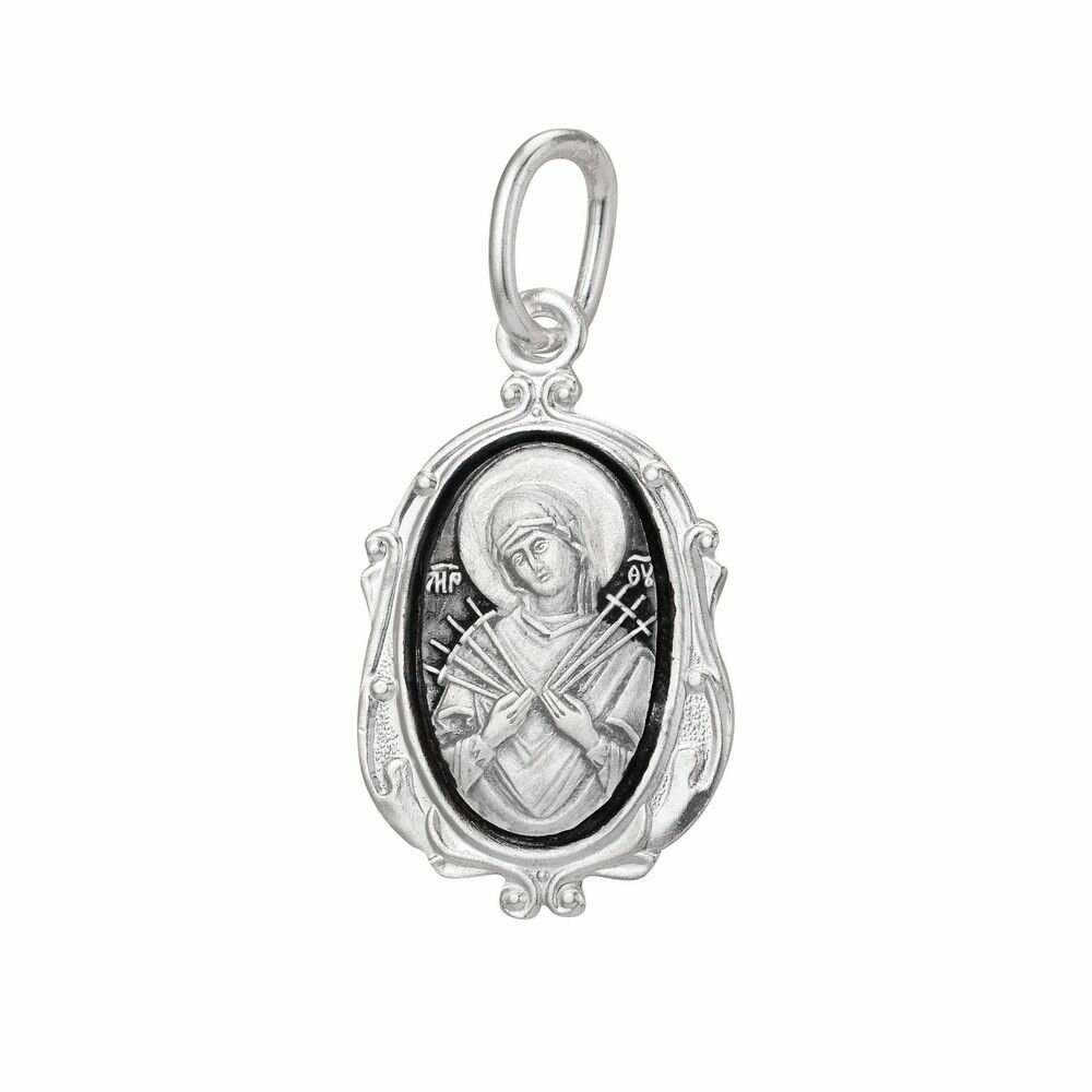 Иконка, серебро, 925 проба, чернение, оксидирование