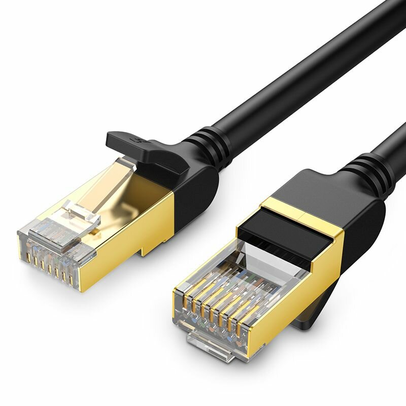 Кабель UGREEN NW107 (11270) Cat 7 F/FTP Lan Cable. Длина: 3м. Цвет: черный