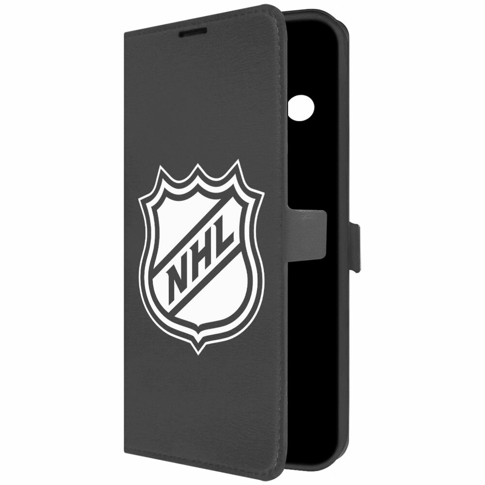 Чехол-книжка Krutoff Eco Book для Realme 11 Pro+ NHL (НХЛ) (черный)