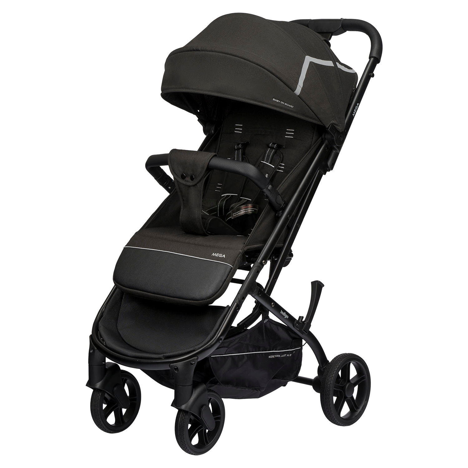 Прогулочная коляска Indigo Mega, черный