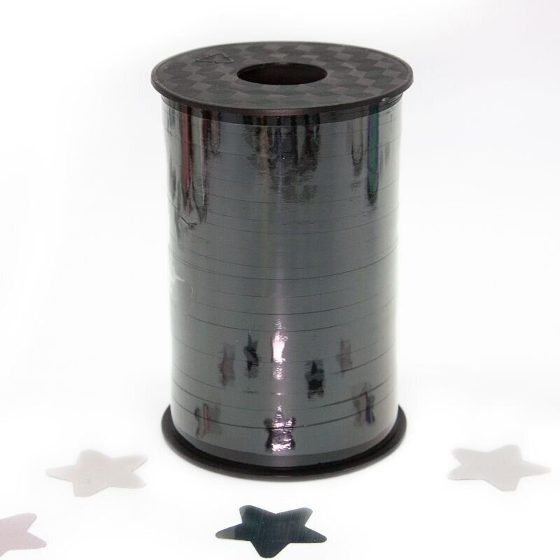 Лента полипропиленовая (0,5 см*250 м) Черный, Лаковый, 1 шт.