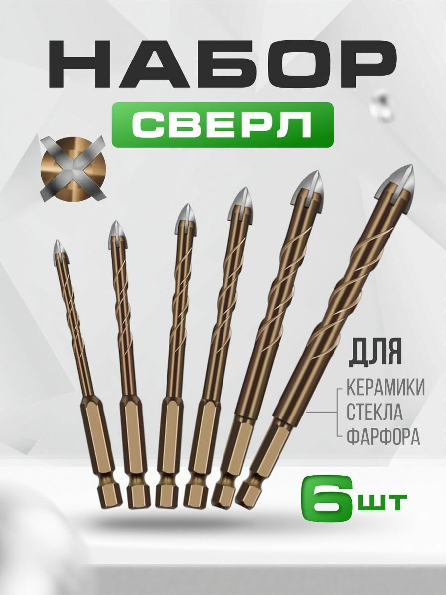 Набор сверл по керамике