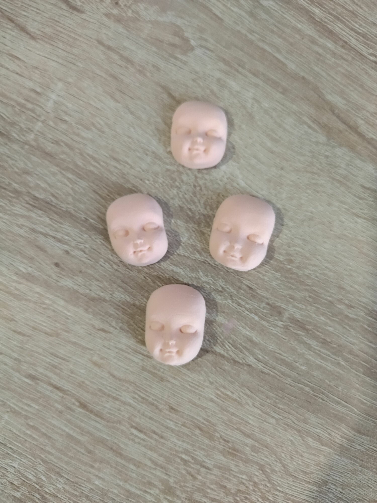 Набор лиц для ватной игрушки, личики для кукол, малыш, карапуз, озорник - 4 шт.