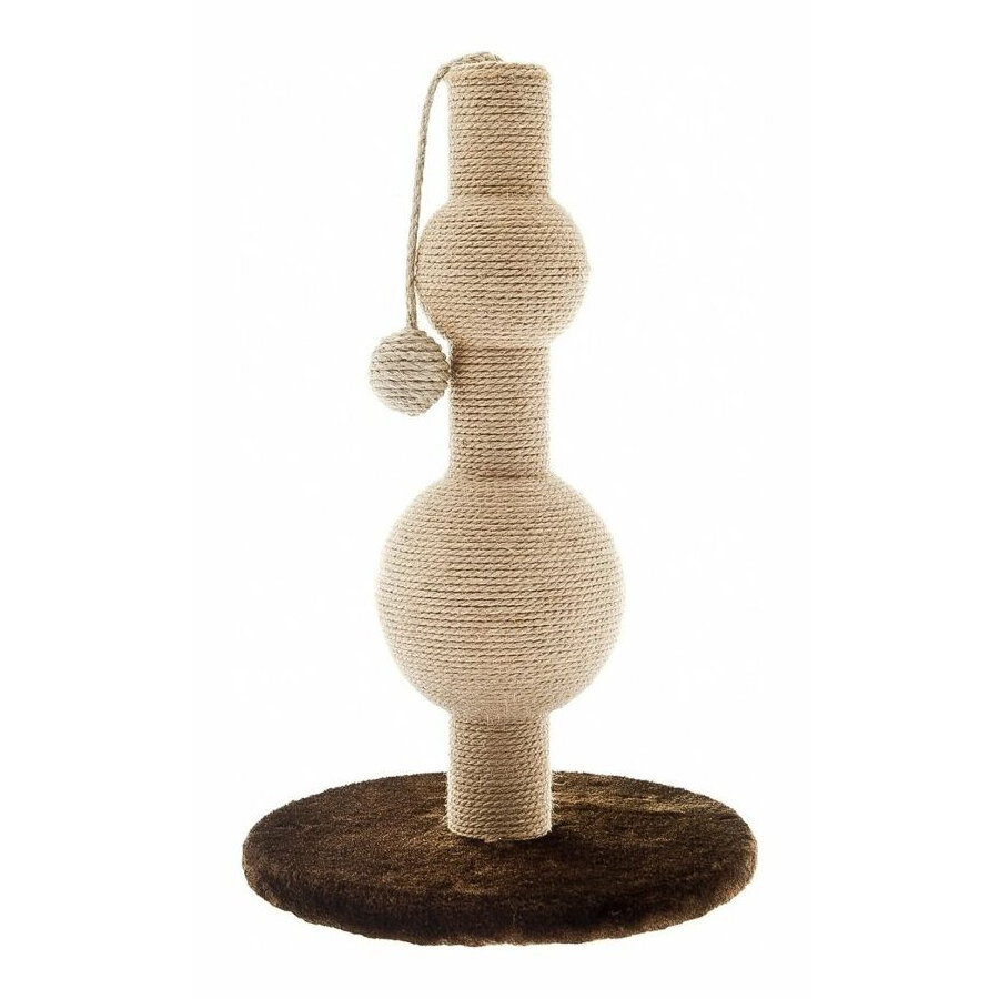 Ferribiella Игровая когтеточка-столбик с мячиком 30*30*48 см (TIRAGRAFFI BOLLE) 1.4 кг