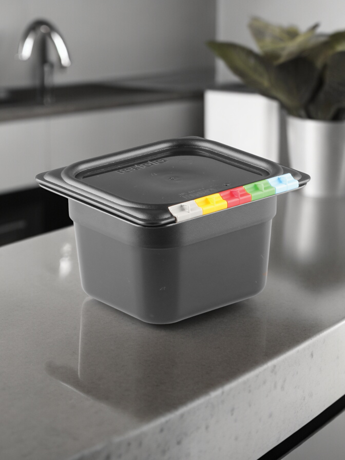 Гастроемкость (1/6) Restola Black, пластиковая, 17,6x16,2 см