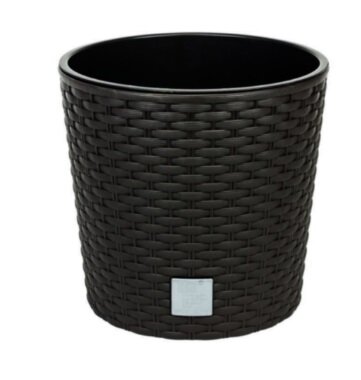 Кашпо Prosperplast для цветов 35/37,65 л Rato Round 2 предмета, антрацит