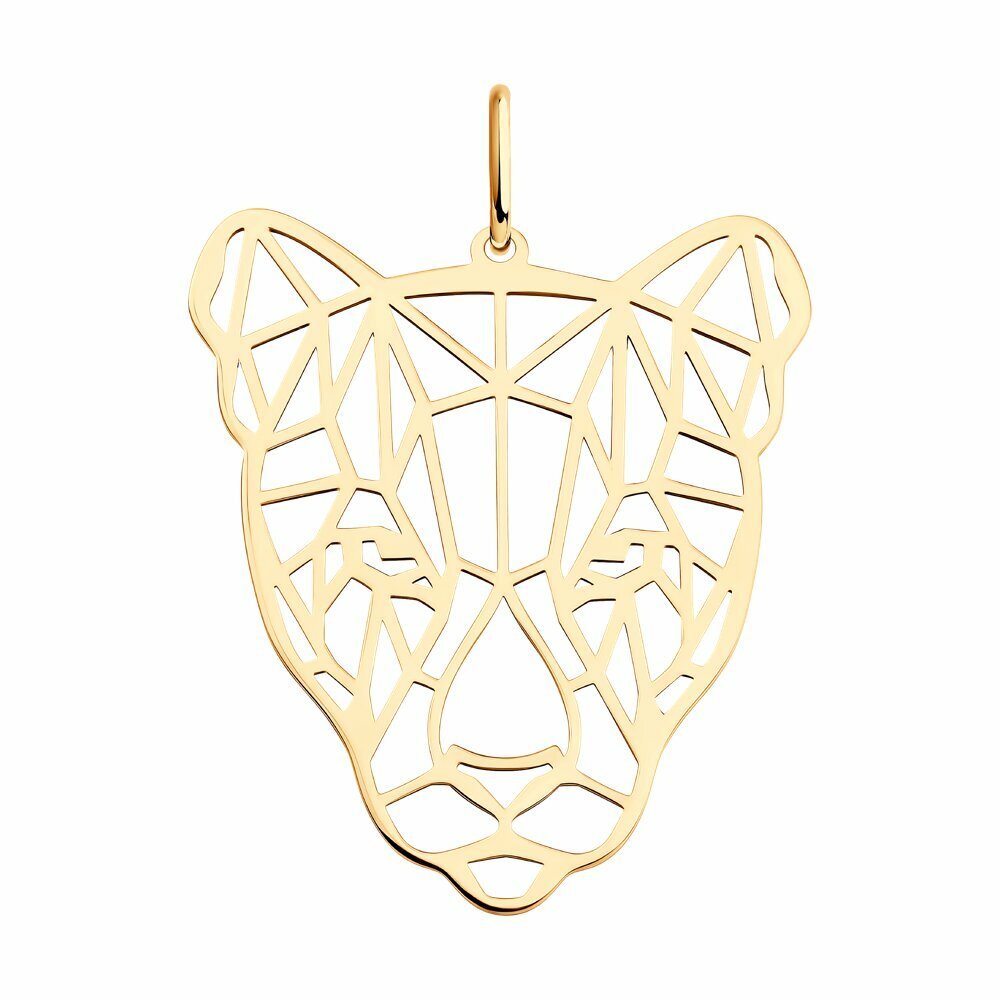 Подвеска, красное золото, 585 проба