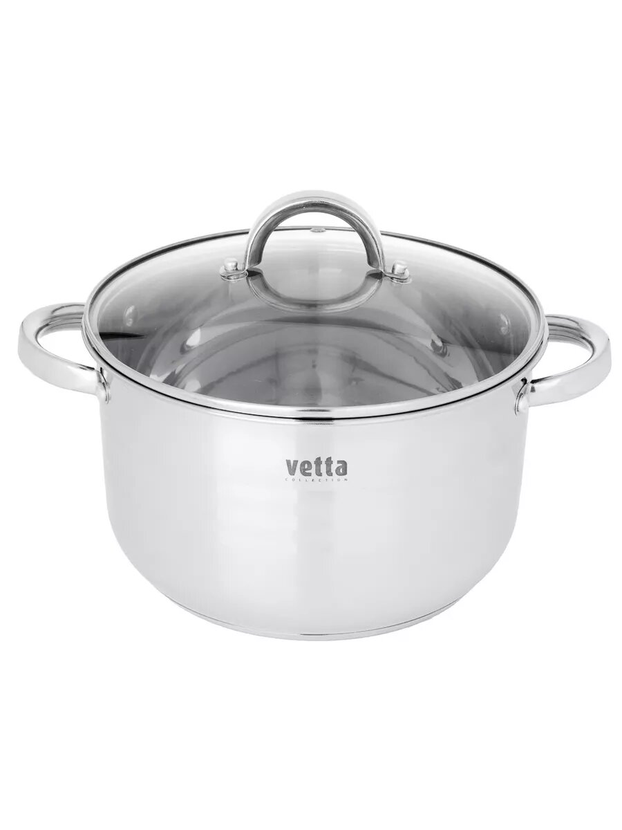 Кастрюля 24х14см, 5,4л, со стекл. крышкой