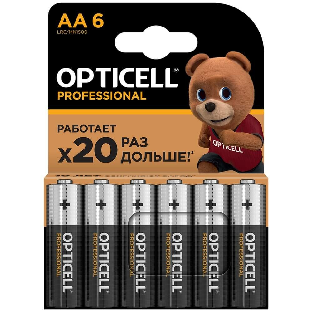 Батарейка Opticell Professional LR6/MN1500 (6 шт.)