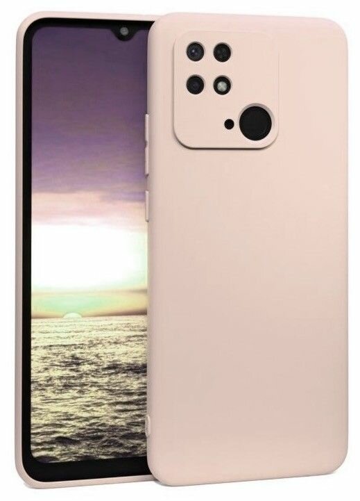Чехол на Xiaomi Redmi 10C / Poco C40 силиконовый Silicone Cover пудровый