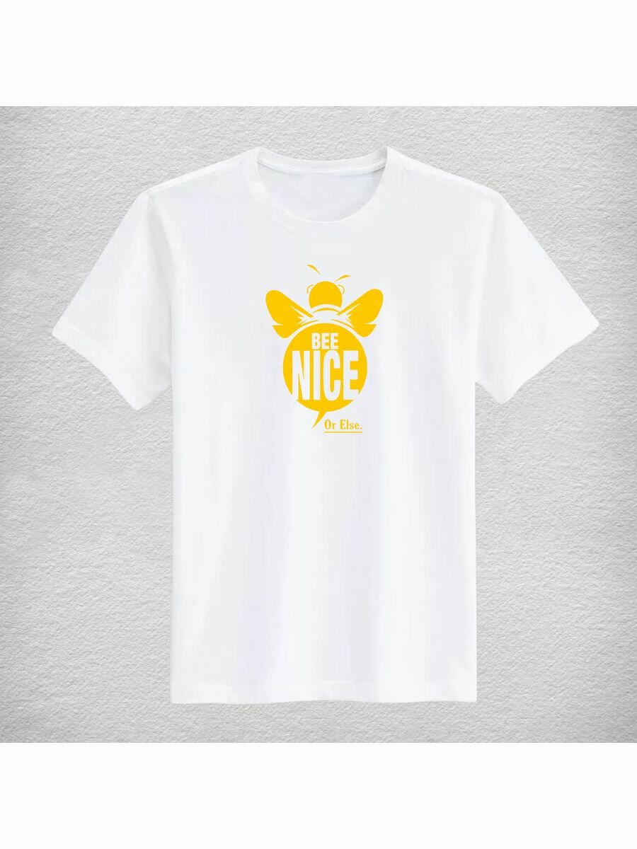 Футболка пчела bee nice надпись