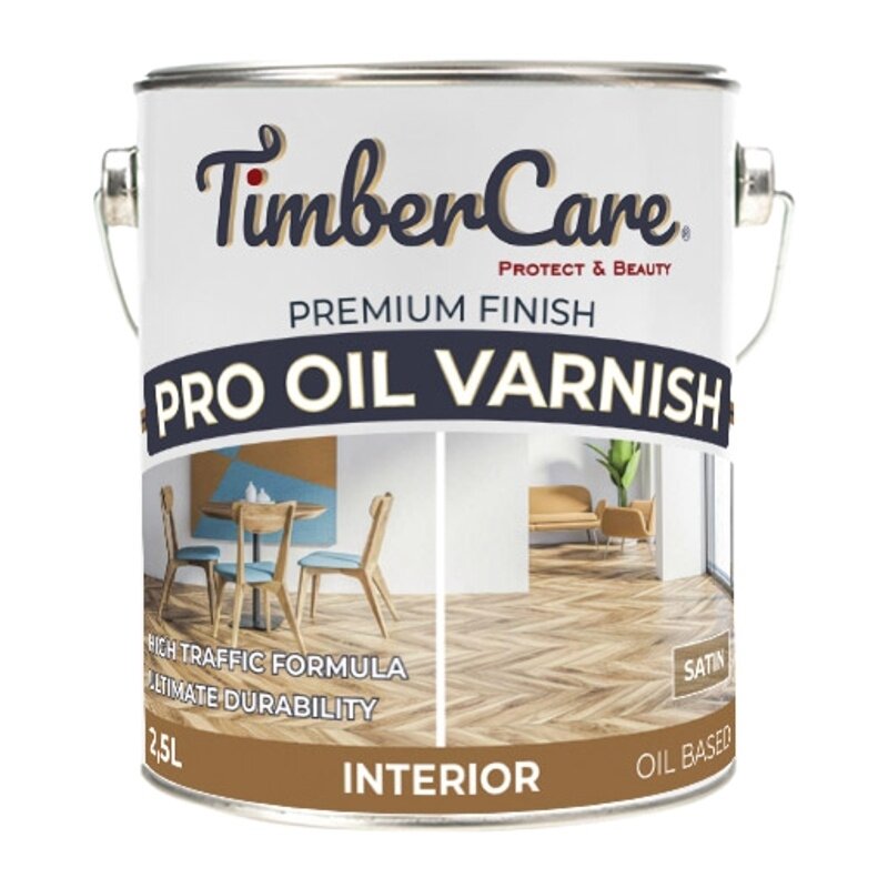 TimberCare Pro Oil Varnish 350070 Лак Профессиональный износостойкий на масляной основе Полуматовый 2,5л
