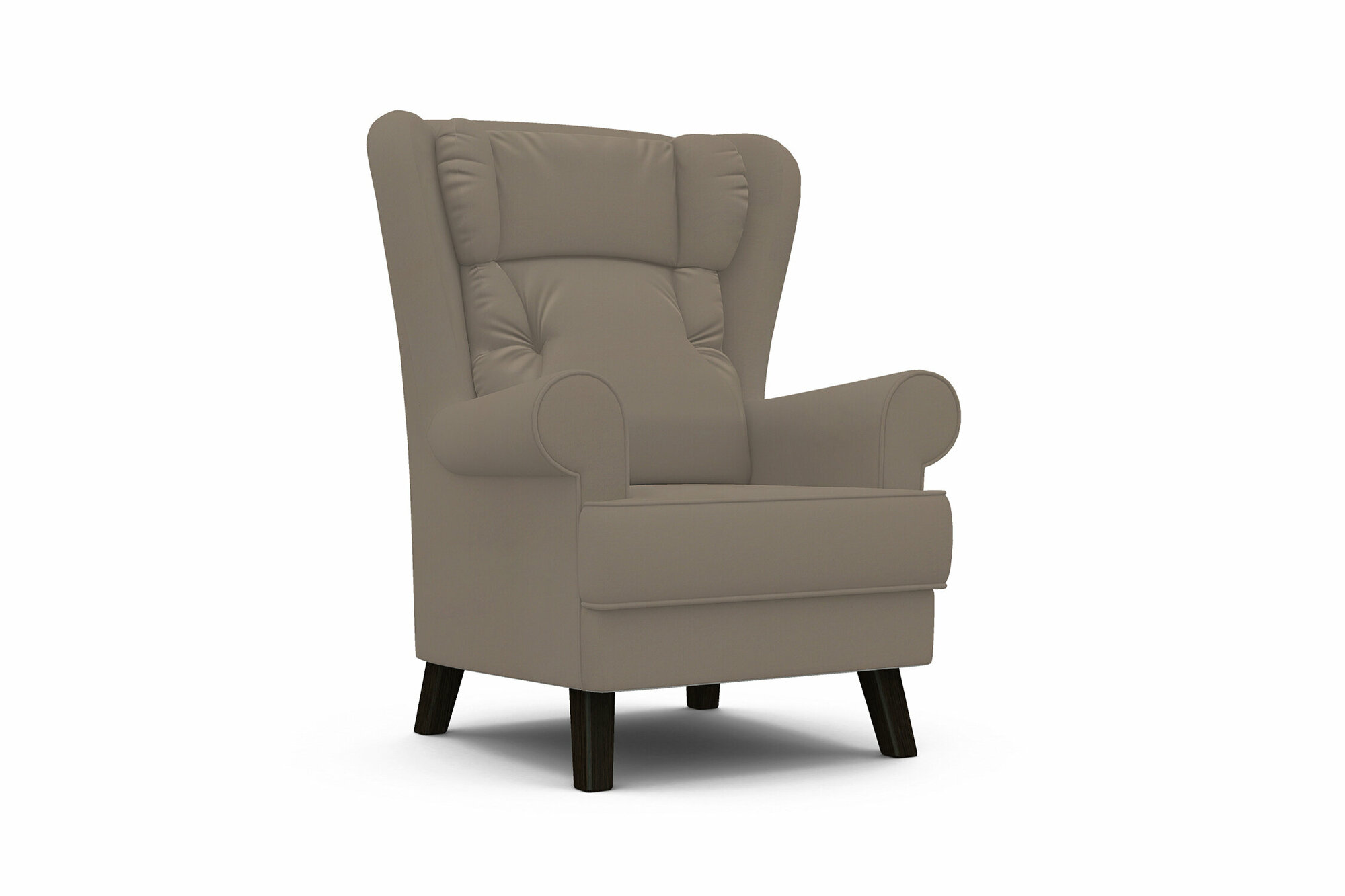 Кресло для отдыха Нонтон Комфорт-2, 98x93x112 см, венге / велюр бежевый