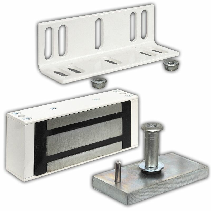 M1-300 (Белый) Электромагнитный замок, 12В сила удержания 300кг 140*55*35мм