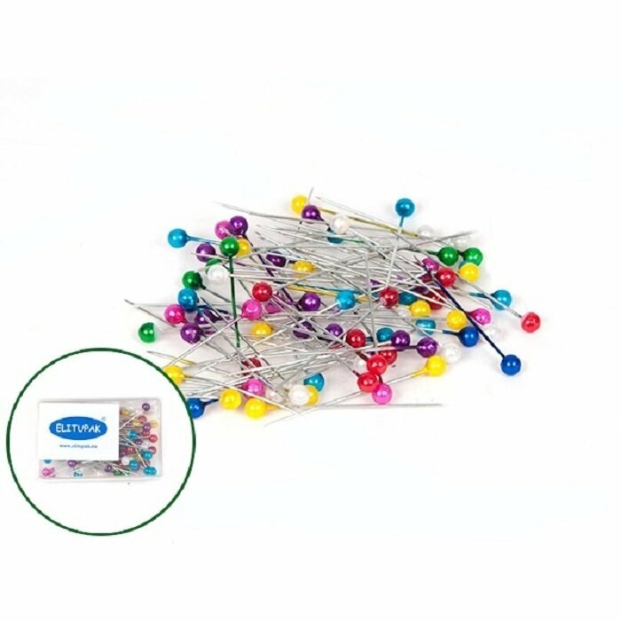 Булавки декоративные ассорти 3.5 см, 80 шт. в упаковке