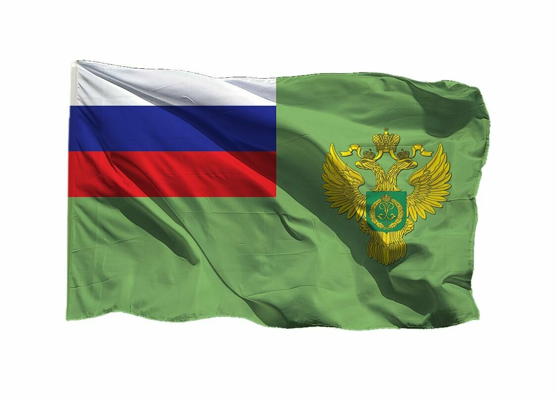 Флаг Рослесхоза Федерального агентства лесного хозяйства 90х135 см на сетке для улицы, для флагштока