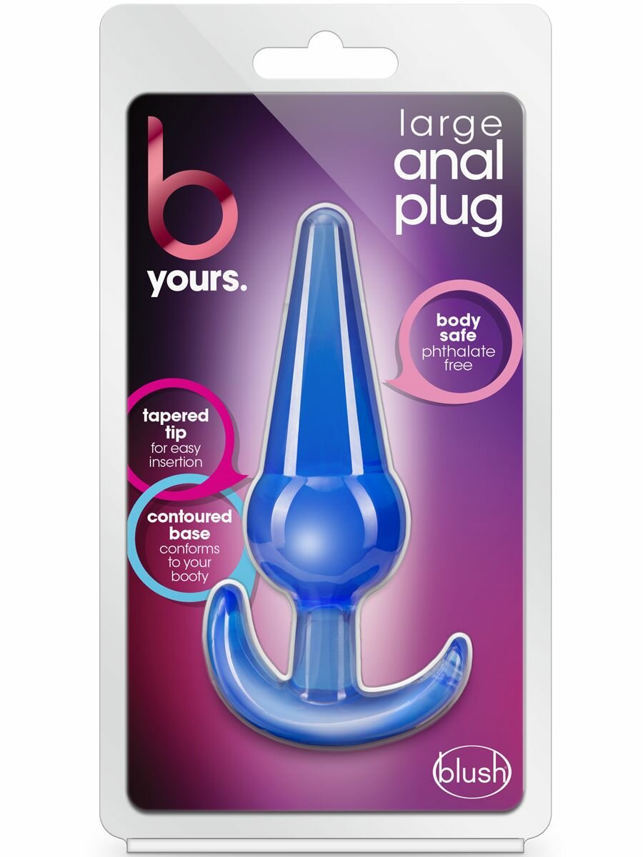 Анальная пробка "B YOURS LARGE ANAL PLUG BLUE" 11см