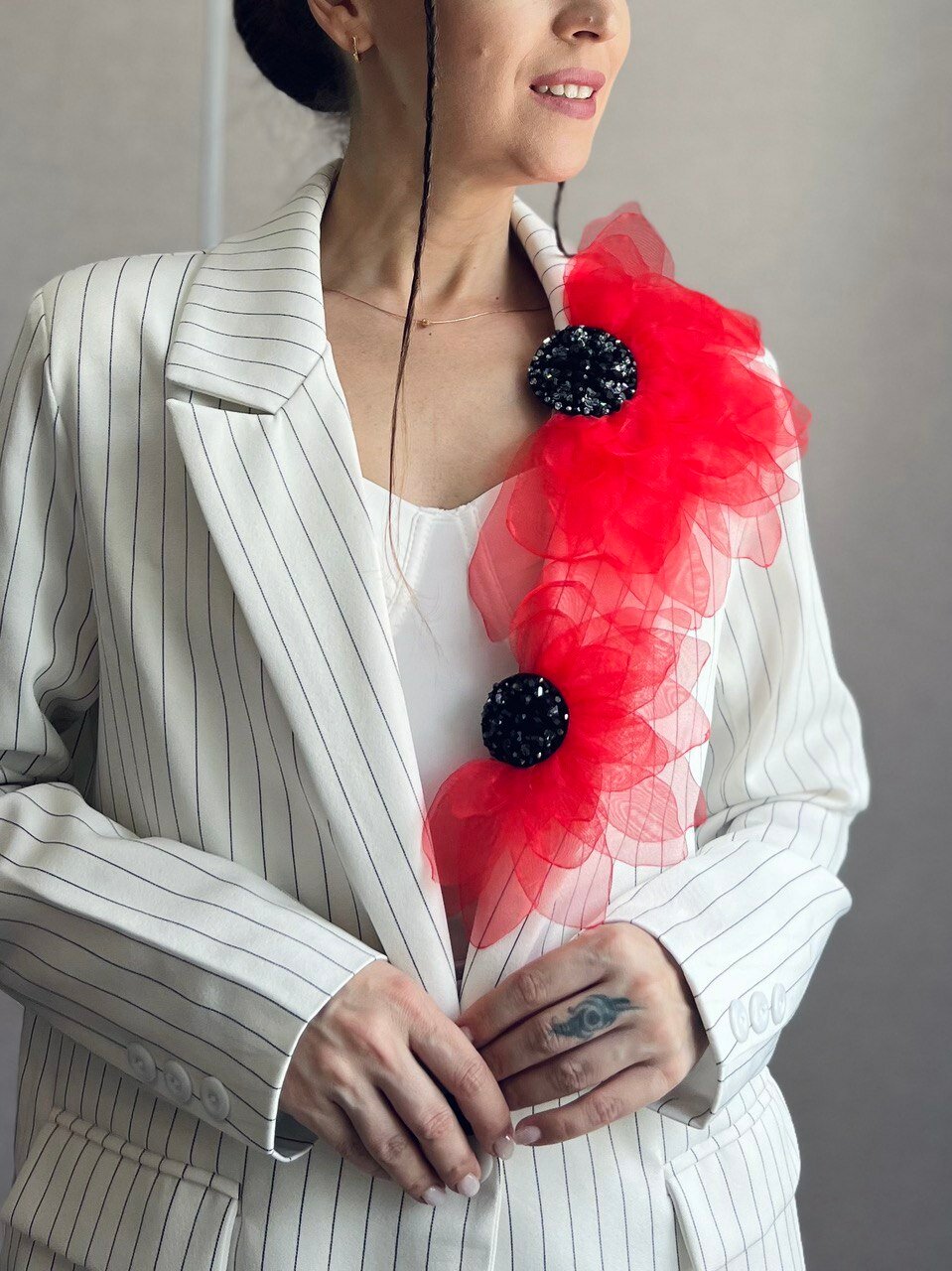 Брошь, стекло, хрусталь