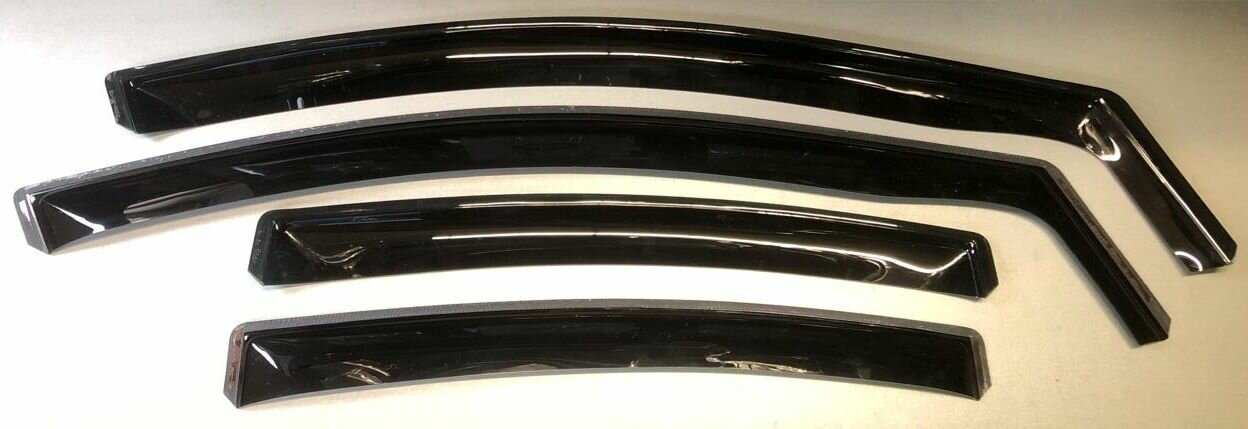 Ветровики вставные темно-дымчатые, 4шт, для авто Omoda S5 2023-, Chery Arrizo 6 Pro 2022-