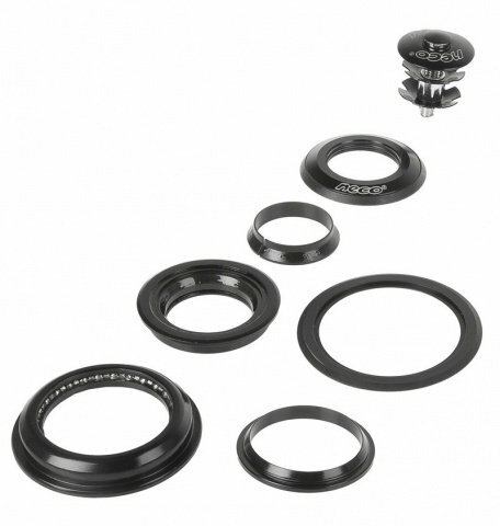 Рулевая Neco H156, сталь полуинтегр. полукартр. 1⅛"-1.5" 28,5/44/55/39,8мм черный