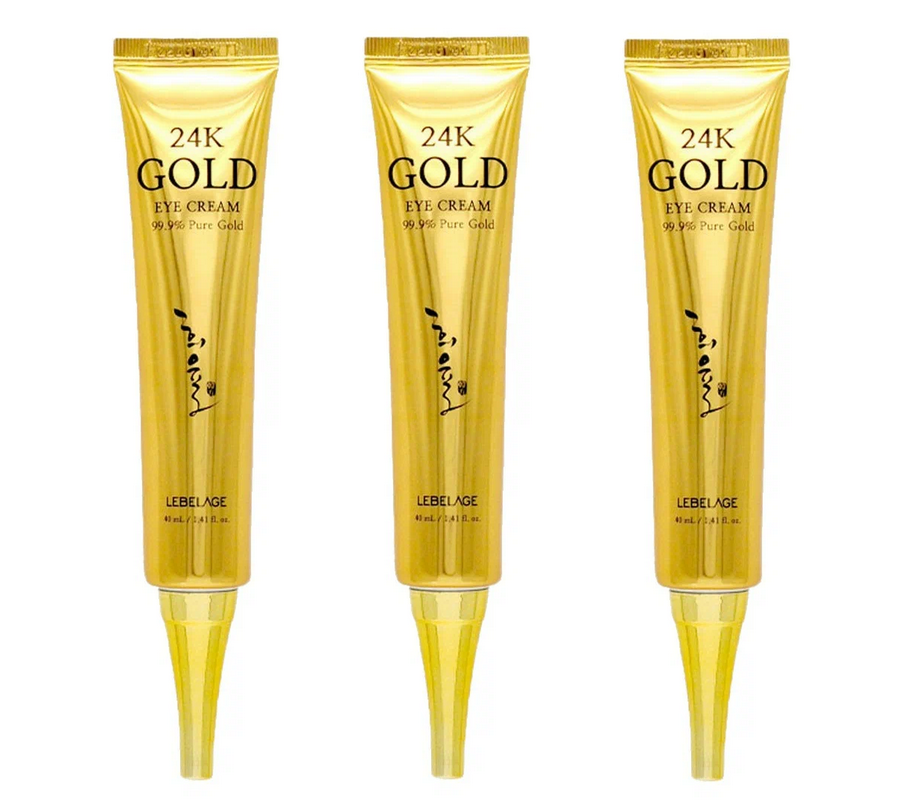 Увлажняющий крем для глаз Lebelage с экстрактом 24К золота, 24 Gold Eye Cream, 40 мл - 3 штуки