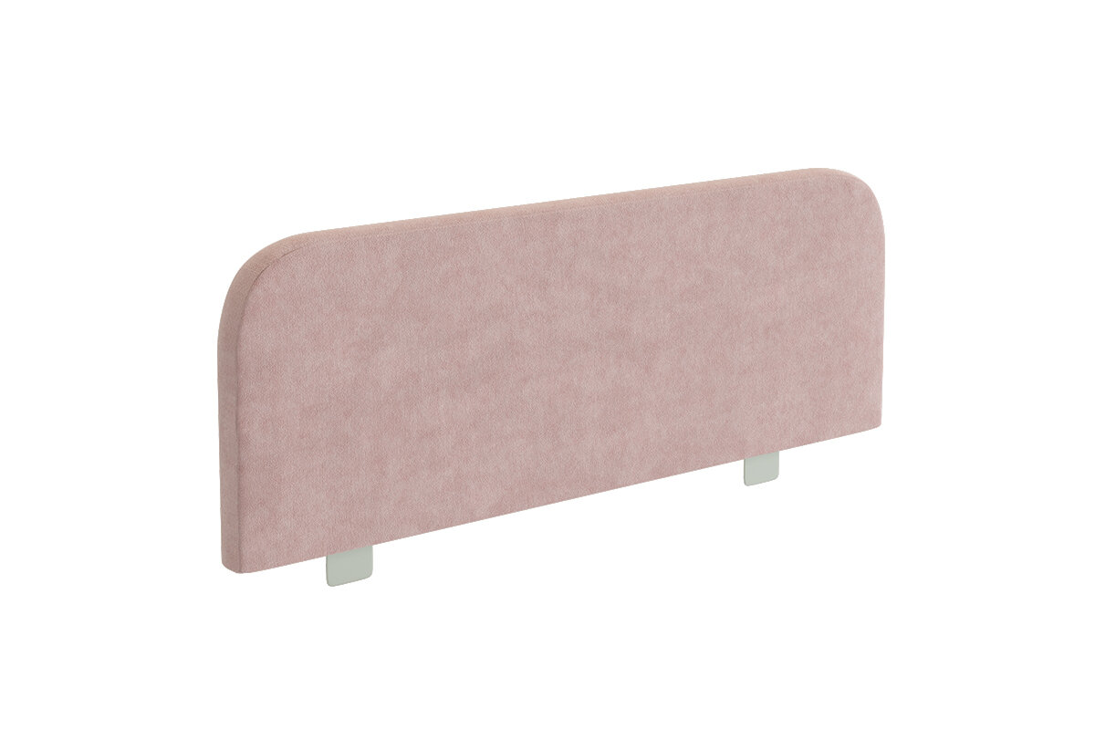 Мягкий ограничитель для кровати, 81,5*3,5*29 см, велюр Нежно-розовый, Mebelson