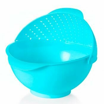 Миска-дуршлаг для мойки зелени, овощей и фруктов SM-KT002/BL