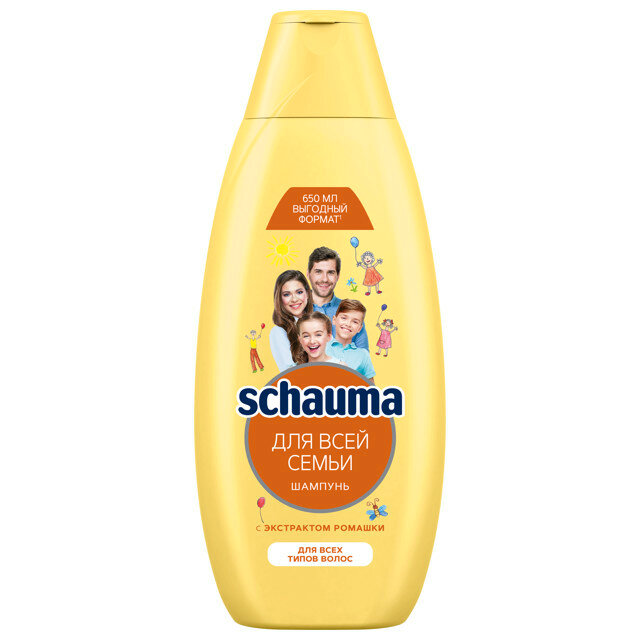 SCHAUMA Шампунь для всей семьи 650 мл - мягкое очищение и бережный уход за волосами
