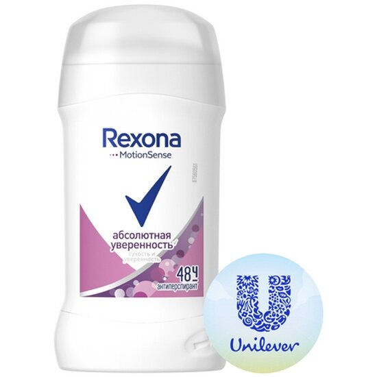 Антиперспирант карандаш REXONA Абсолютная уверенность, 40 мл