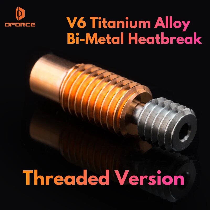 V6 Титан Биметалл Heatbreak Threaded 3шт